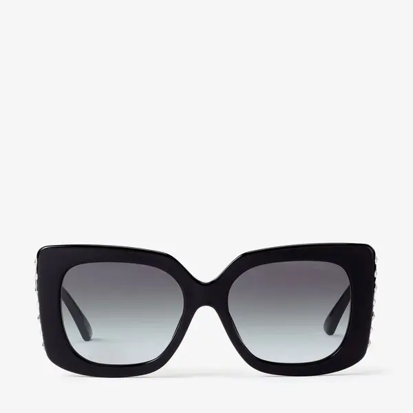 JIMMY CHOO Delphie Butterfly Sunglasses - Black