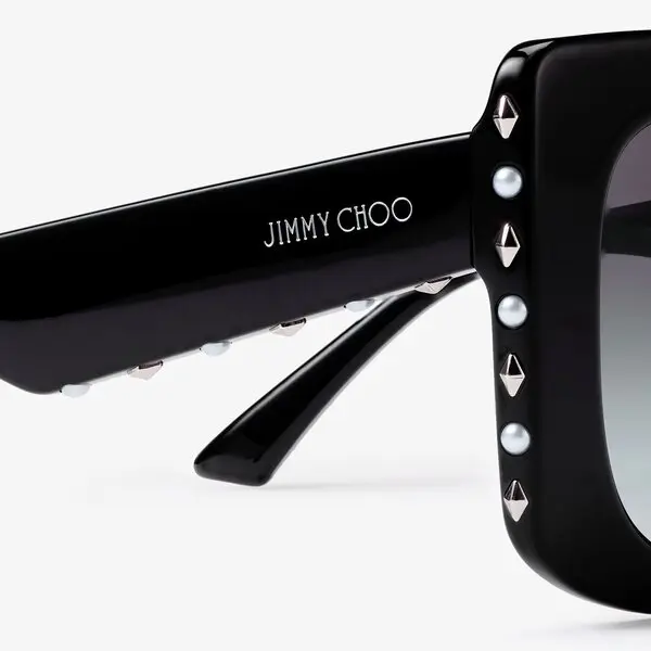 JIMMY CHOO Delphie Butterfly Sunglasses - Black