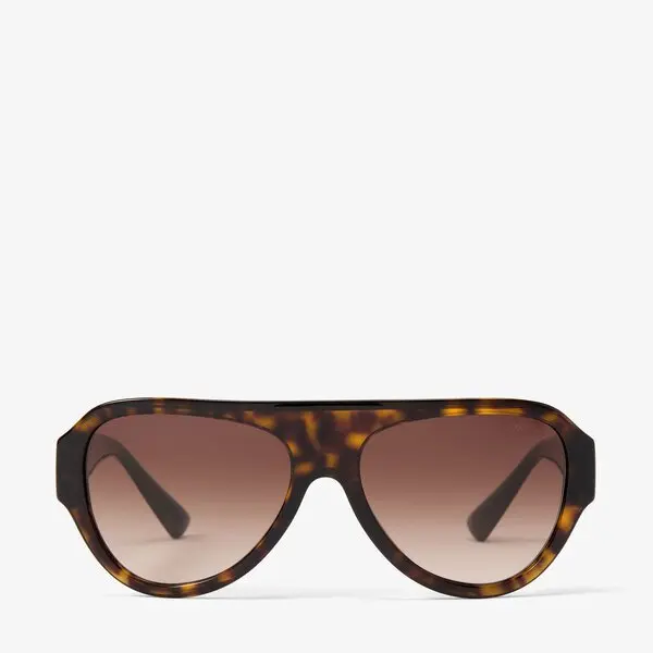 JIMMY CHOO Eira Aviator Sunglasses - Havana