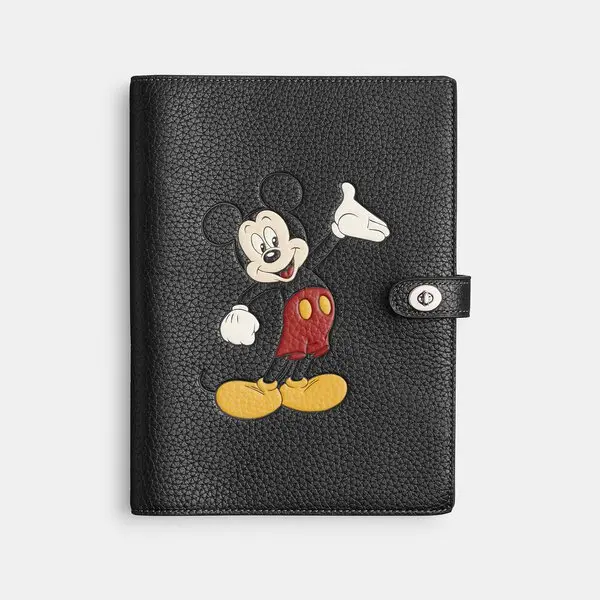COACH Disney X Notebook In Regenerative Leather With Mickey Mouse