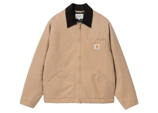 Carhartt Wip Og Detroit Aged Canvas Jacket - Peanut/black