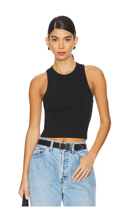 Sold Out NYC The Cropped Not So Basic Tank - Black