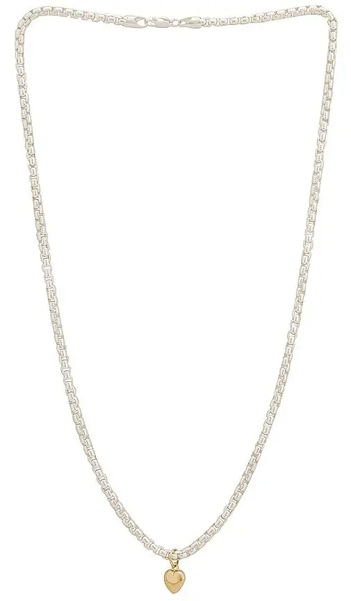 LOREN STEWART Gordita Heart Necklace - Metallic Silver