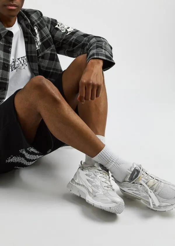 Off-White Panelled Mesh Lace-up Sneakers