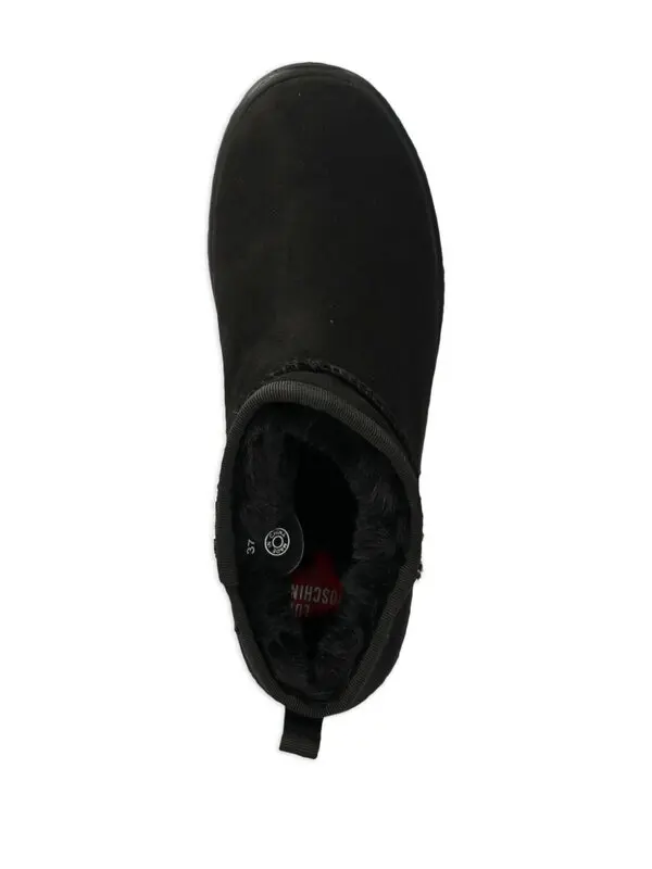 Moschino Logo-patch Boots - Black