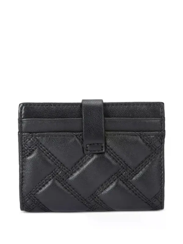 Kurt Geiger Quilted Eagle-plaque Card Holder - Black
