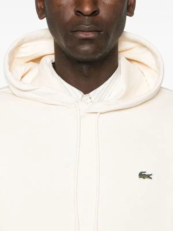 Lacoste Crocodile-logo Hoodie - Neutrals