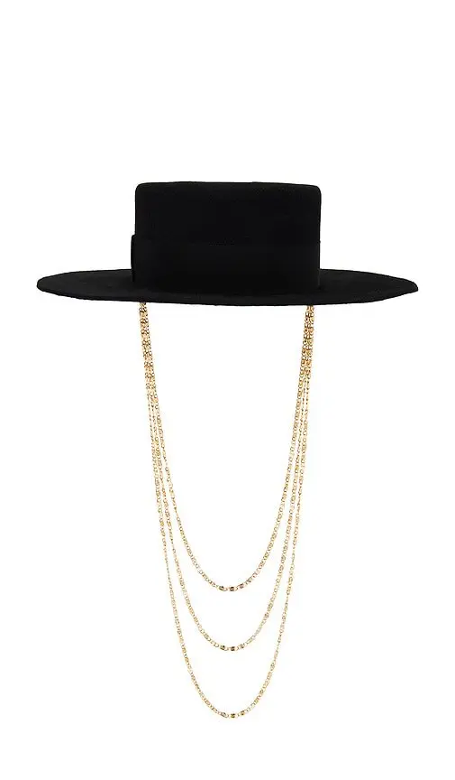 Ruslan Baginskiy Monogram-embellished Canotier Hat