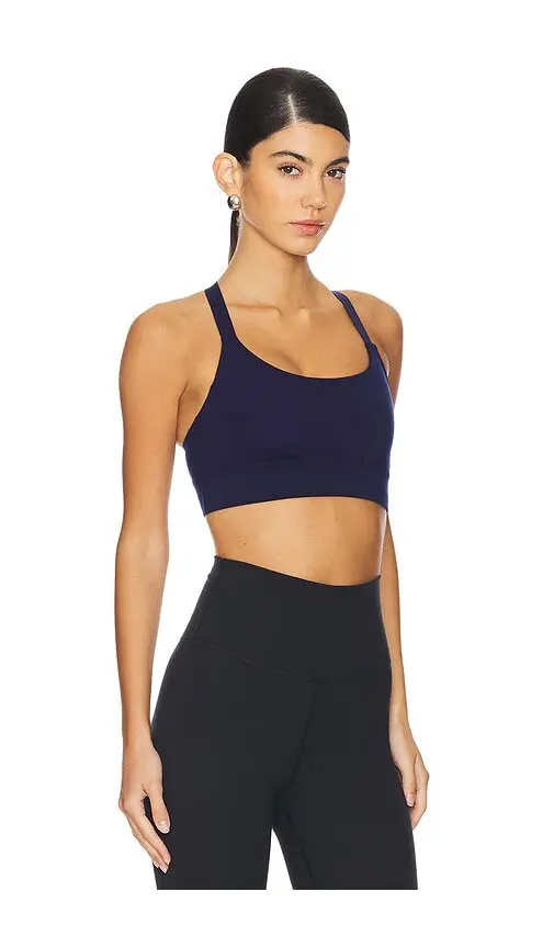 Beyond Yoga Power Beyond Strive Long Line Bra In Navy