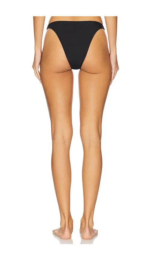 L*Space Leilani Mid Rise Bikini Bottom - Black & Cream