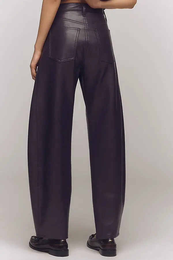AGOLDE Luna Pieced Leather Barrel Pants