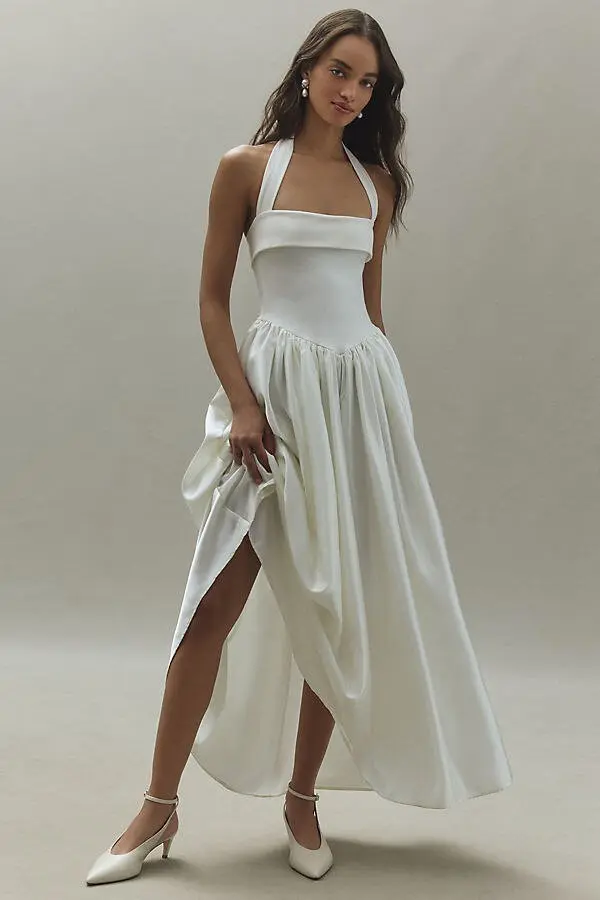 halter prom.dress Jovani D5303 size 14 Turquoise Sequin Fitted Halter Prom Dress Slit Corset Back Formal Evening Gown