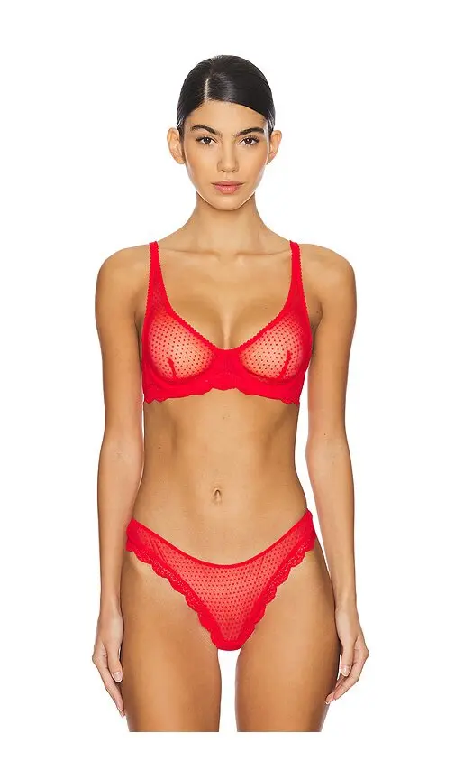 Free People X Intimately Fp Mid Week Underwire Bra In In Red - Fiery Red