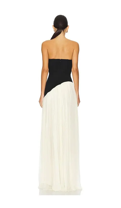 LOVERS AND FRIENDS Strapless Gown With Pleated Skirt