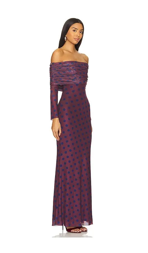 afrm purple dress Rowan Velvet Dress