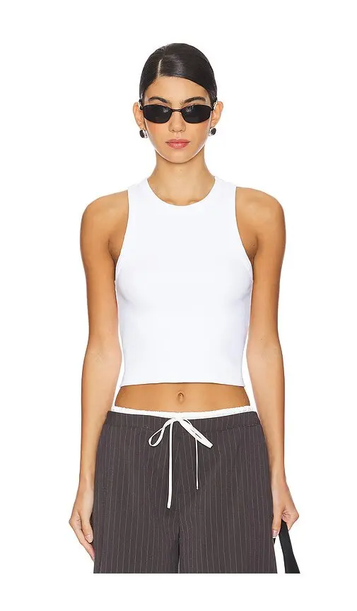 Sold Out NYC The Cropped Not So Basic Tank - White