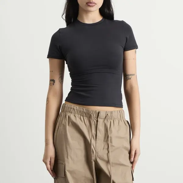 SKIMS Cotton Jersey T-shirt - Soot
