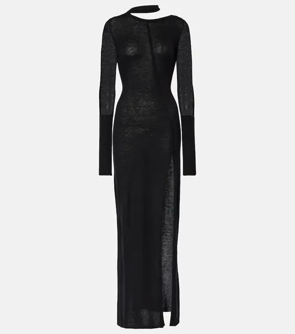 DIDU Wool Maxi Dress - Black