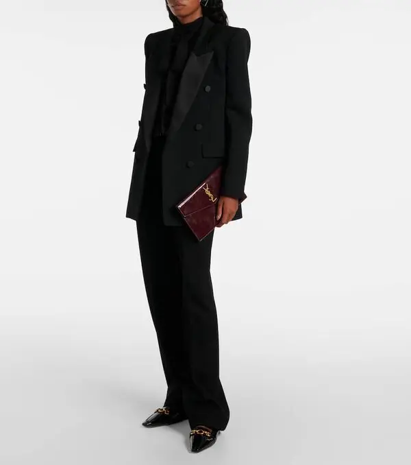 Saint Laurent Uptown Clutch - Burgundy