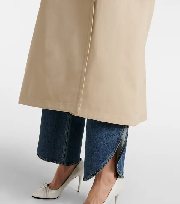 Alaïa Cotton Gabardine Trench Coat
