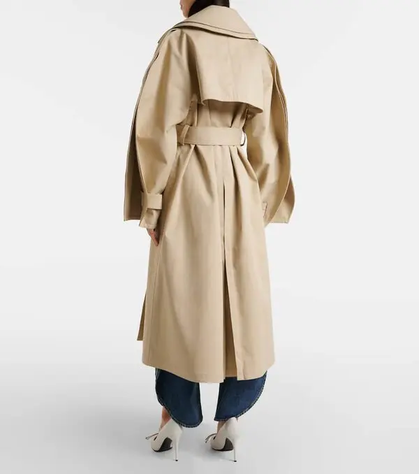Alaïa Cotton Gabardine Trench Coat