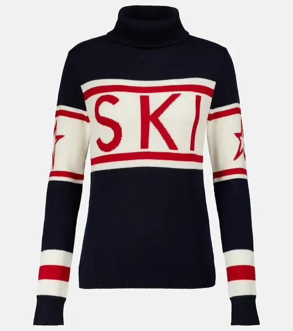 Perfect Moment Schild Wool Turtleneck Sweater - Blue