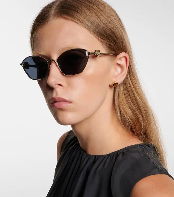 Loewe Anagram Cat Eye Sunglasses - Gold