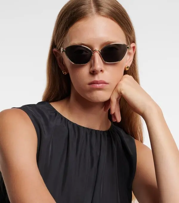 Loewe Anagram Cat Eye Sunglasses - Gold