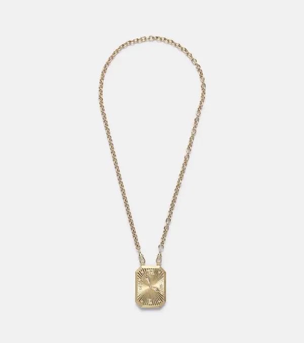 MARIE LICHTENBERG 18kt Yellow Diamond Pendant Necklace - Gold