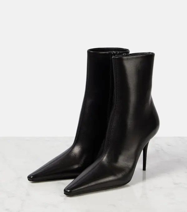 Saint Laurent Ashley 90 Leather Booties