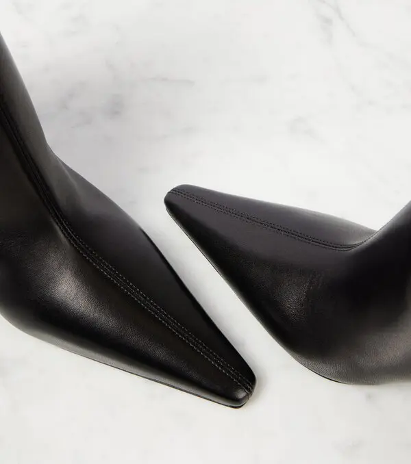Saint Laurent Ashley 90 Leather Booties