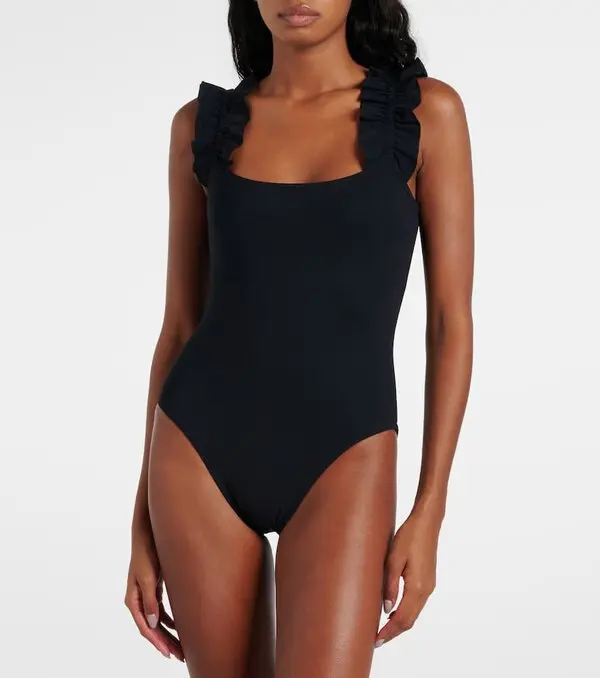 KARLA COLLETTO Willow Ruffled One Piece Swimsuit - Black