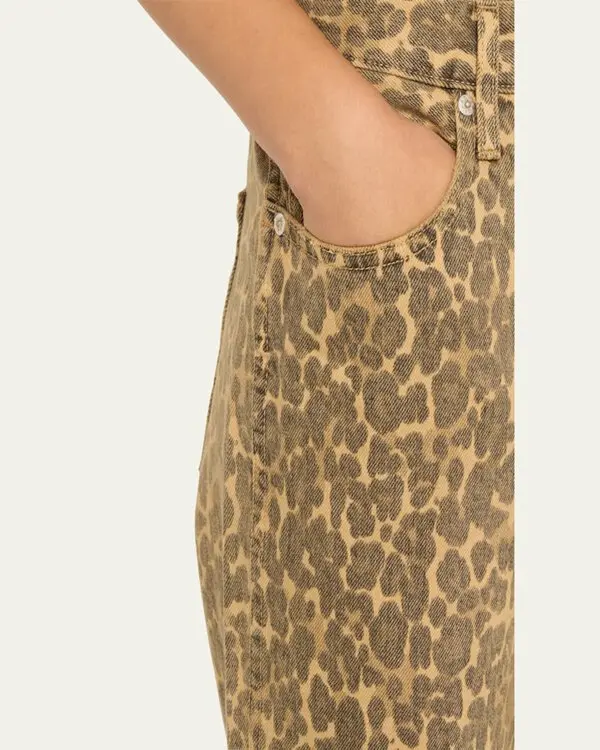 AMO Billie Cropped Jeans - Leopard