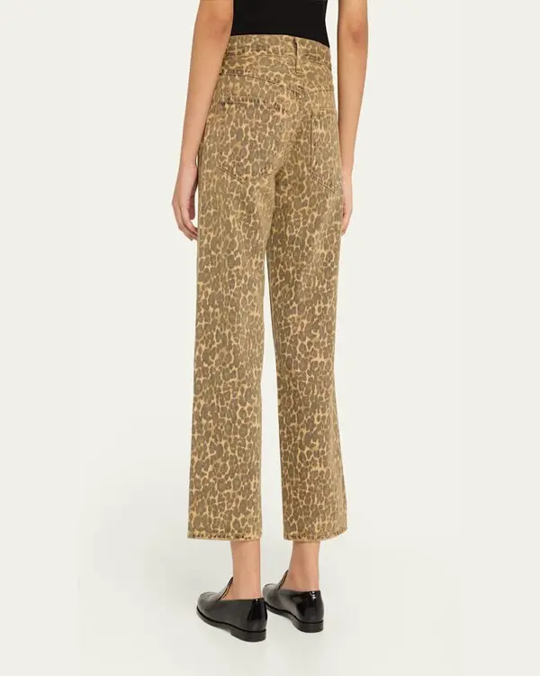 AMO Billie Cropped Jeans - Leopard