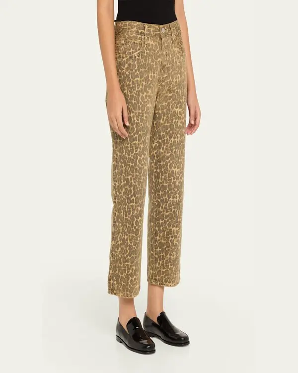 AMO Billie Cropped Jeans - Leopard