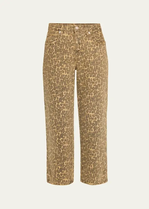 AMO Billie Cropped Jeans - Leopard