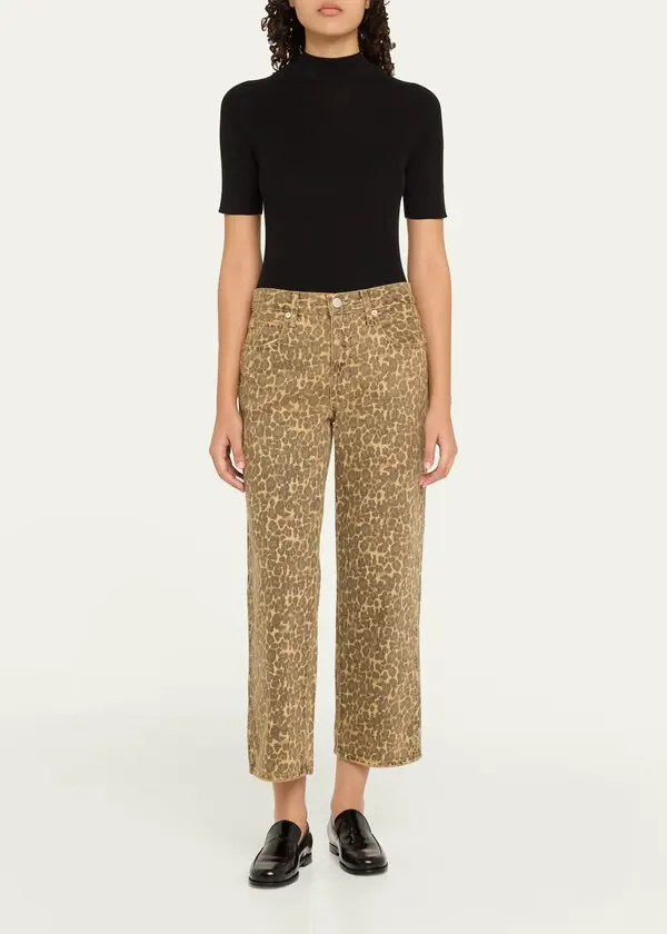 AMO Billie Cropped Jeans - Leopard