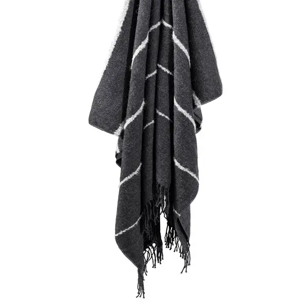 MATOUK Amelia Boucle Stripe Alpaca Throw