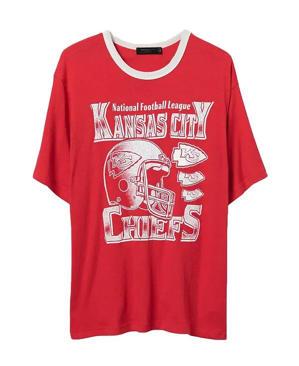 Junk Food Clothing Nfl Kansas City Chiefs Oversized Ringer Tee - Licorice