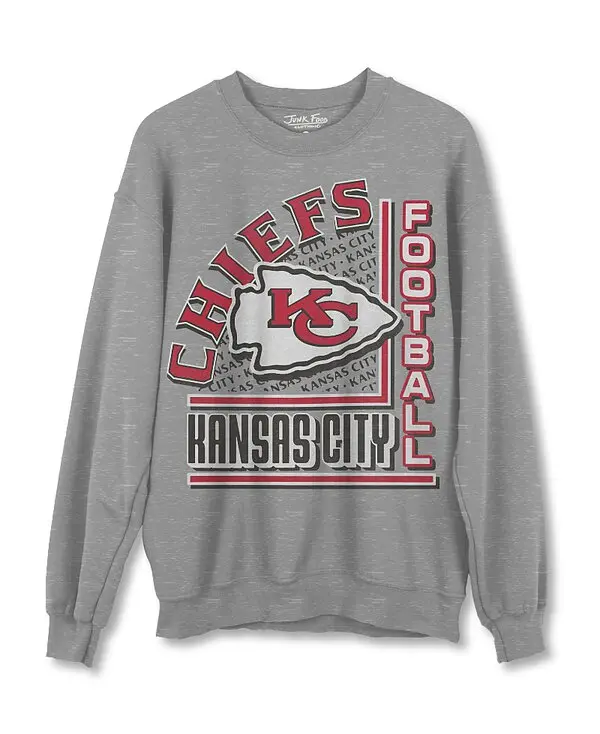Junk Food Clothing Nfl Kansas City Chiefs Fleece Sweatshirt - Heather Grey