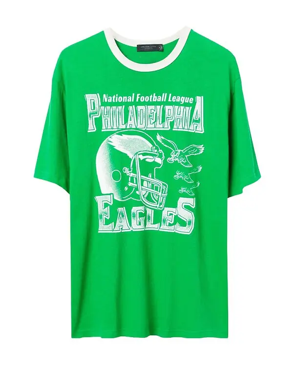 Junk Food Clothing Nfl Philadelphia Eagles Oversized Ringer Tee - Kelly