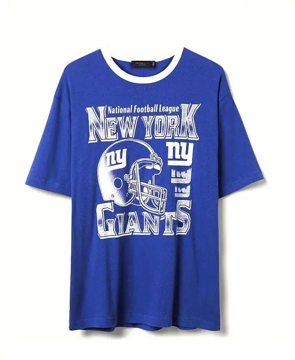Junk Food Clothing Nfl New York Giants Oversized Ringer Tee - Liberty