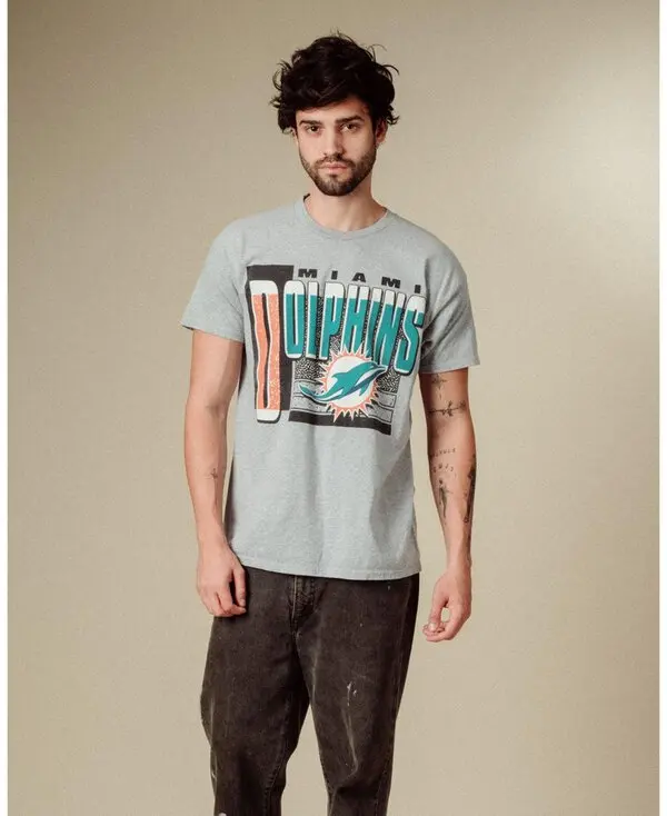 Junk Food Clothing Nfl Miami Dolphins Complete Tee - Heather Gray