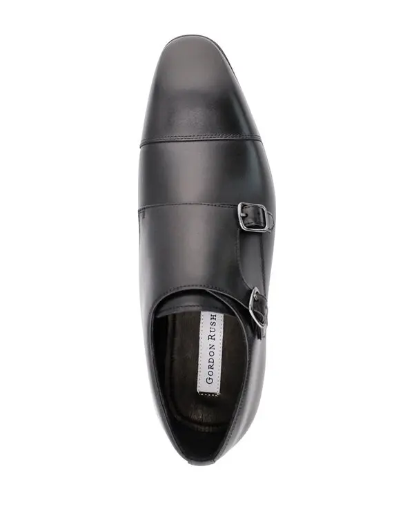 Gordon Rush Brayden Double Buckle Monk Strap Cap Toe Dress Shoes - Black