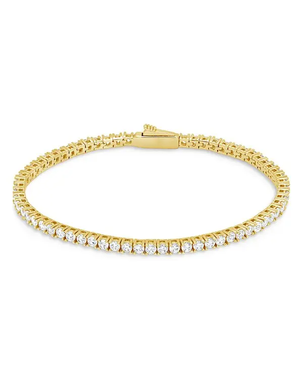 Sterling Forever Alicia Tennis Bracelet - Gold