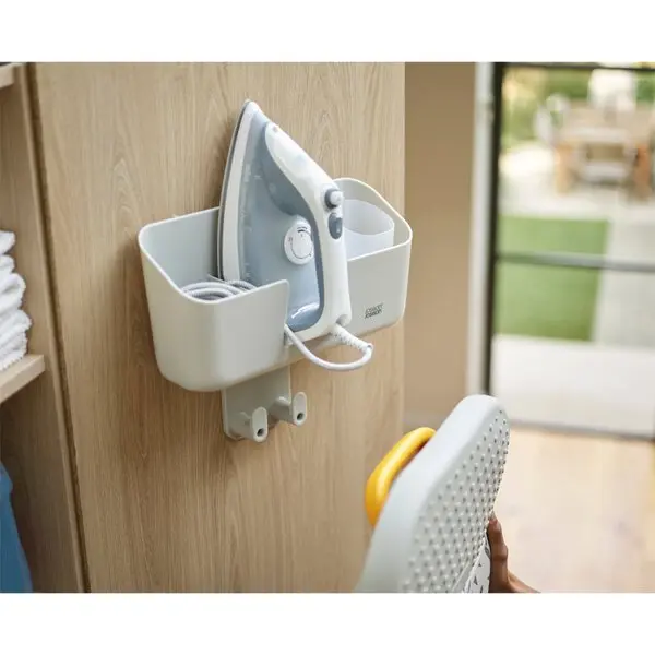 JOSEPH JOSEPH Ironhub Wall Mounted Iron Storage Caddy With Ironing Board Hook