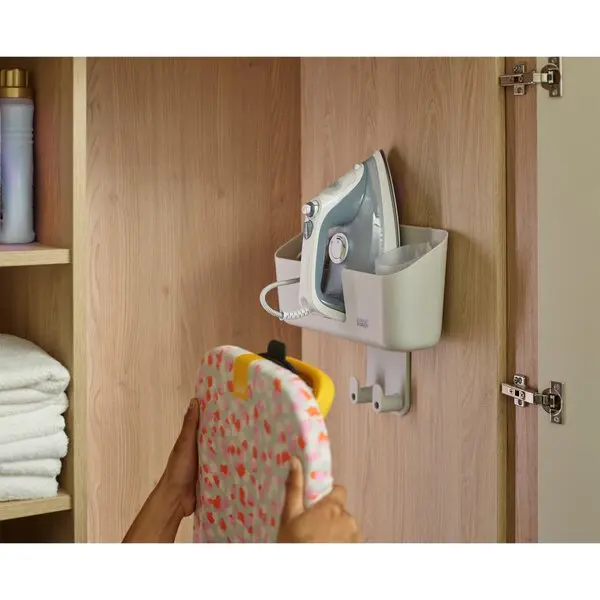 JOSEPH JOSEPH Ironhub Wall Mounted Iron Storage Caddy With Ironing Board Hook
