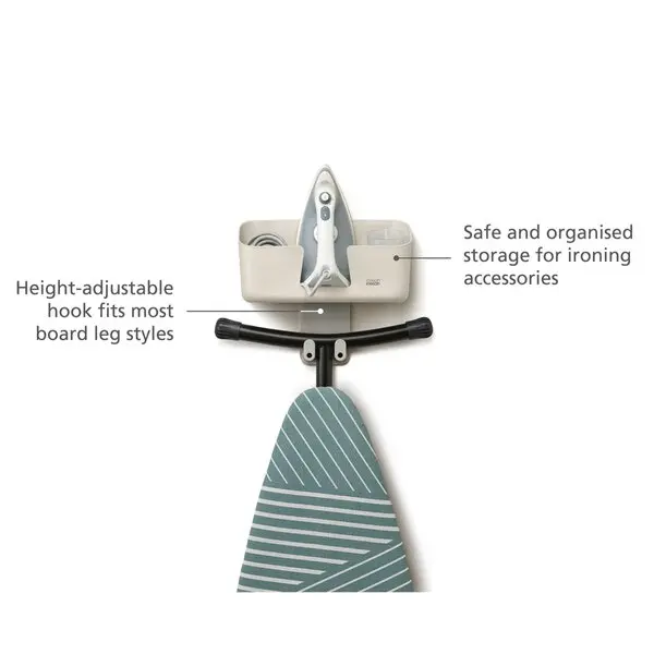 JOSEPH JOSEPH Ironhub Wall Mounted Iron Storage Caddy With Ironing Board Hook