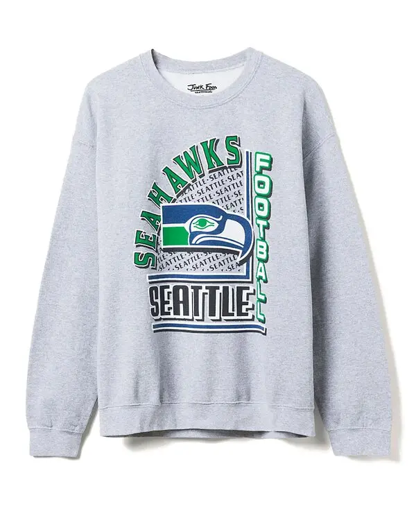 Junk Food Clothing Nfl Seattle Seahawks Backfield Crew Fleece - Heather Grey