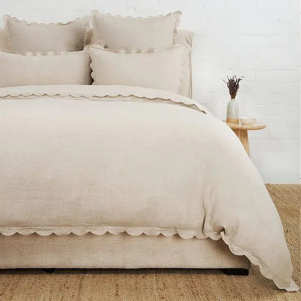 POM POM AT HOME Kelly Duvet Cover, King - Flax/flax